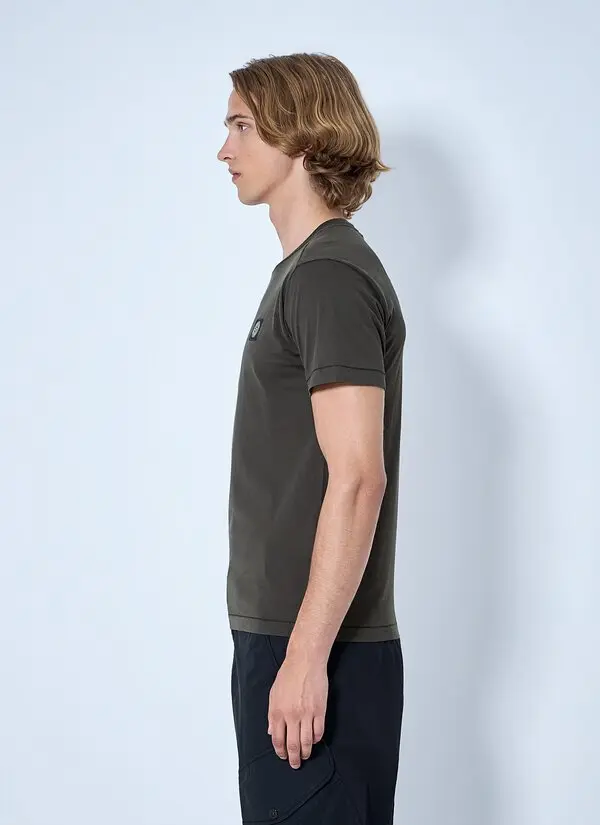 Stone Island Logo Motif Cotton T-shirt - Gray