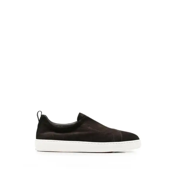 Santoni Suede Trainers - Brown