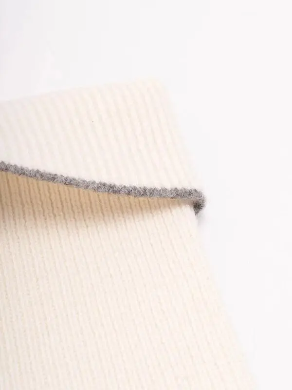 Brunello Cucinelli Cashmere Rib Knit Neck Warmer