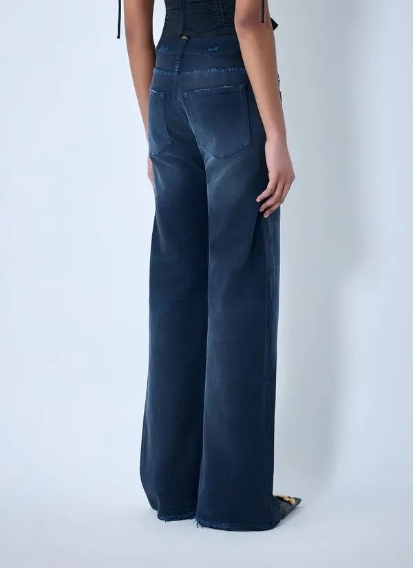 Balenciaga Curved Waist Jeans - Blue