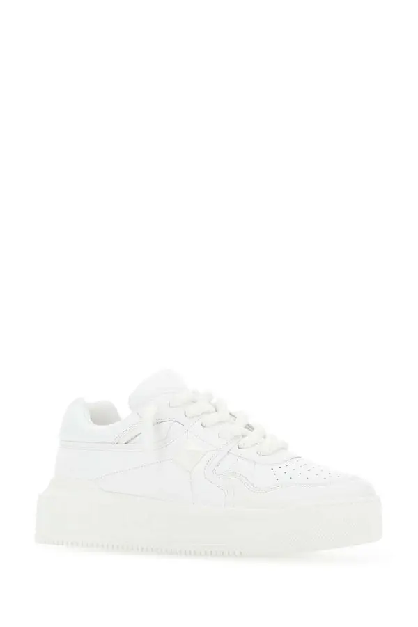 Valentino Garavani Nappa Leather One Stud Xl Sneakers - White