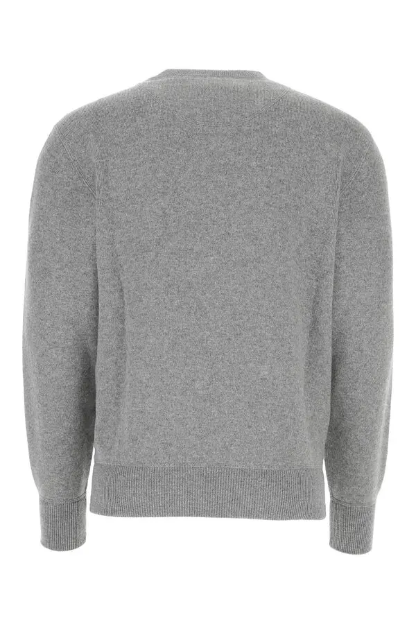 Prada Melange Grey Stretch Cashmere Blend Sweater