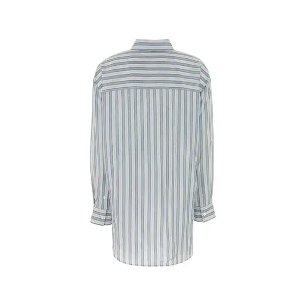 Gucci Silk Striped Long Sleeve Shirt - White