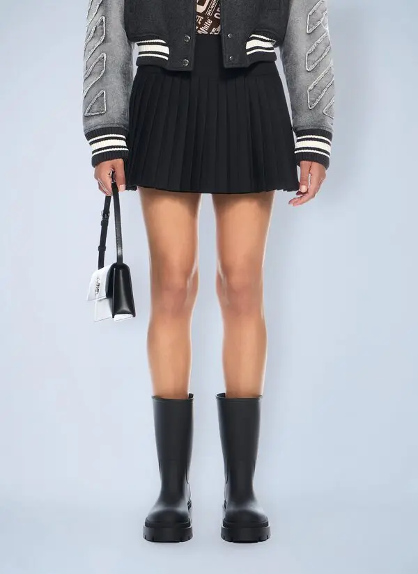 Off-White Big Bookish Logo Pleated Skirt