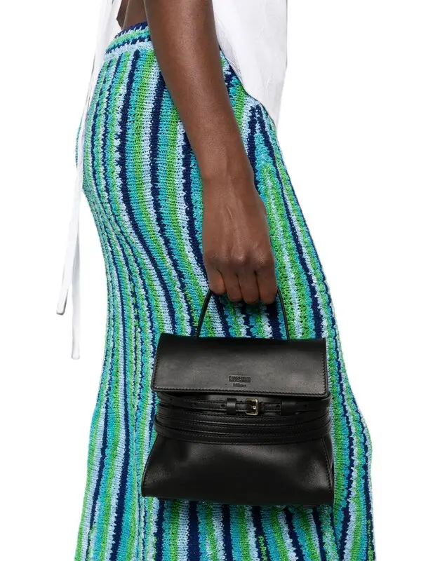 Moschino Tie Me Leather Handbag