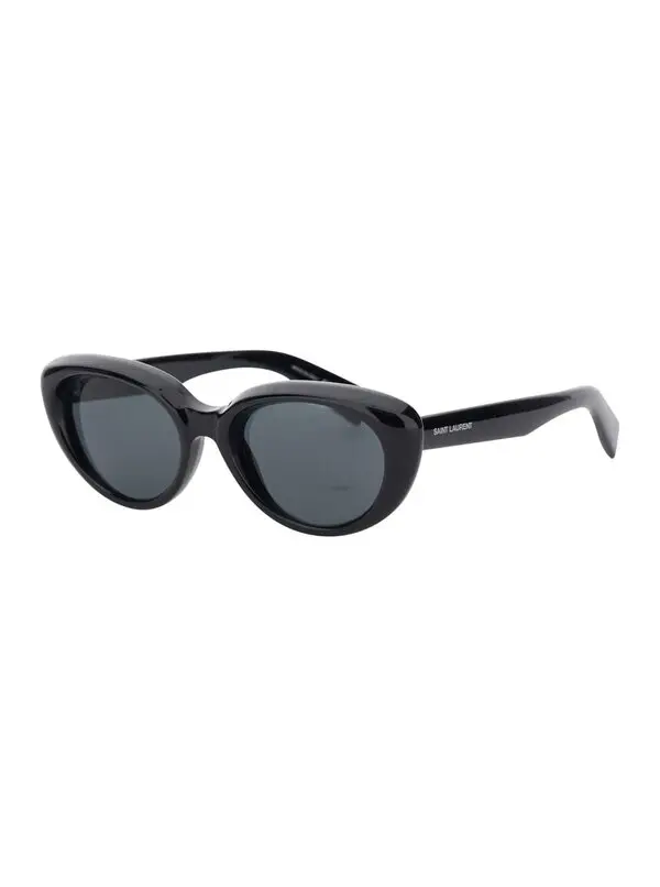 Saint Laurent Sl 859' Cat-eye Sunglasses With Embossed Logo Lettering On The Temple In Acetate For - Black