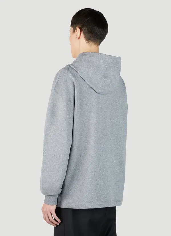 Versace Varsity Logo Patch Hooded Sweatshirt