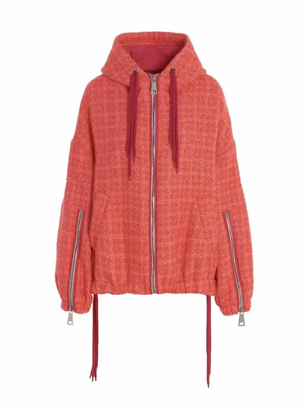 Khrisjoy Tweed Windbreaker Jacket - Pink