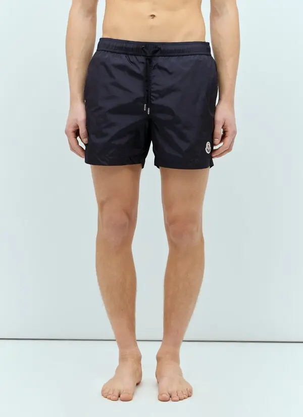 Moncler Logo Patch Swim Shorts