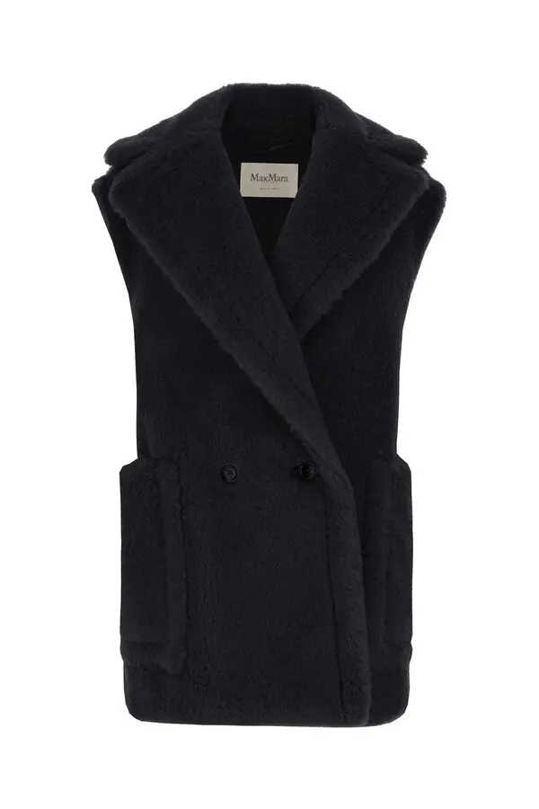 Max Mara Textured Double Breasted Overcoat - Multicolor