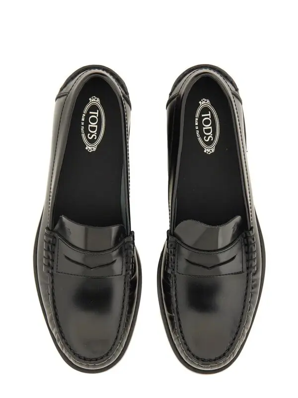 TOD'S Leather Loafer - Black