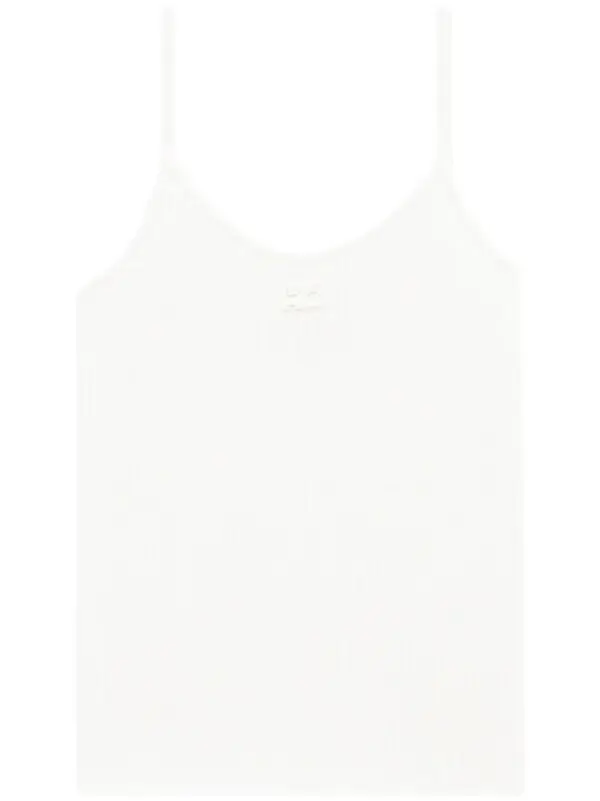 COURREGES Reedition Ribbed Knitted Tank Top