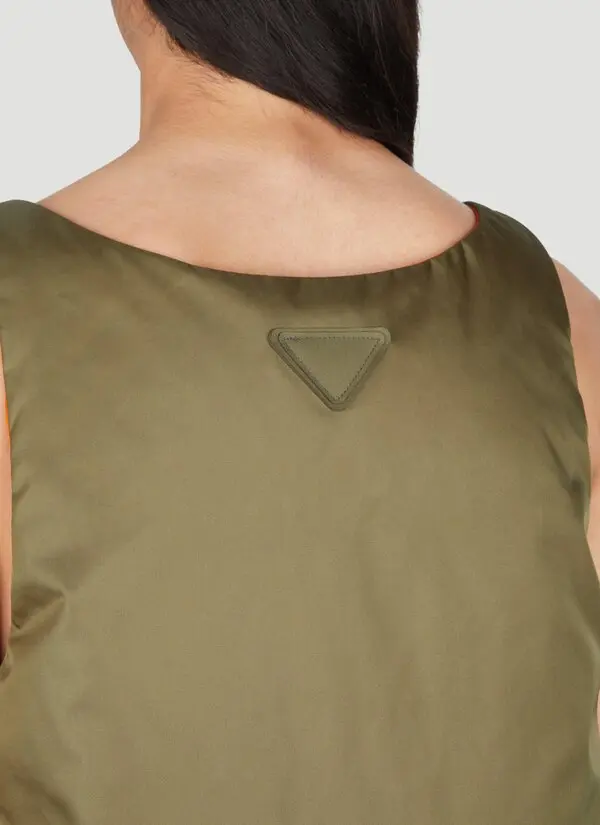 Prada Re-nylon Padded Gilet - Green