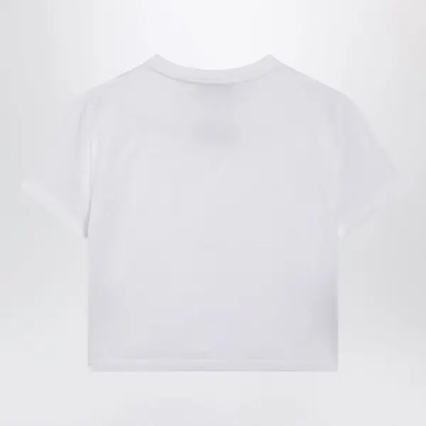 Miu Miu Cotton Jersey T-shirt With Logo - White