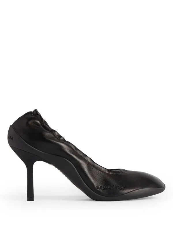 Balenciaga Shibuya 80 Pumps In Shiny Soft Leather - Black