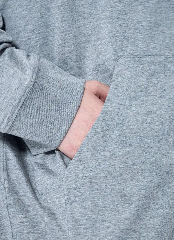 Miu Miu Patch Detail Zip Hoodie - Gray