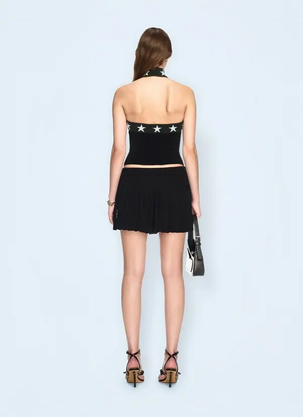 Off-White Wool Mini Skirt - Black