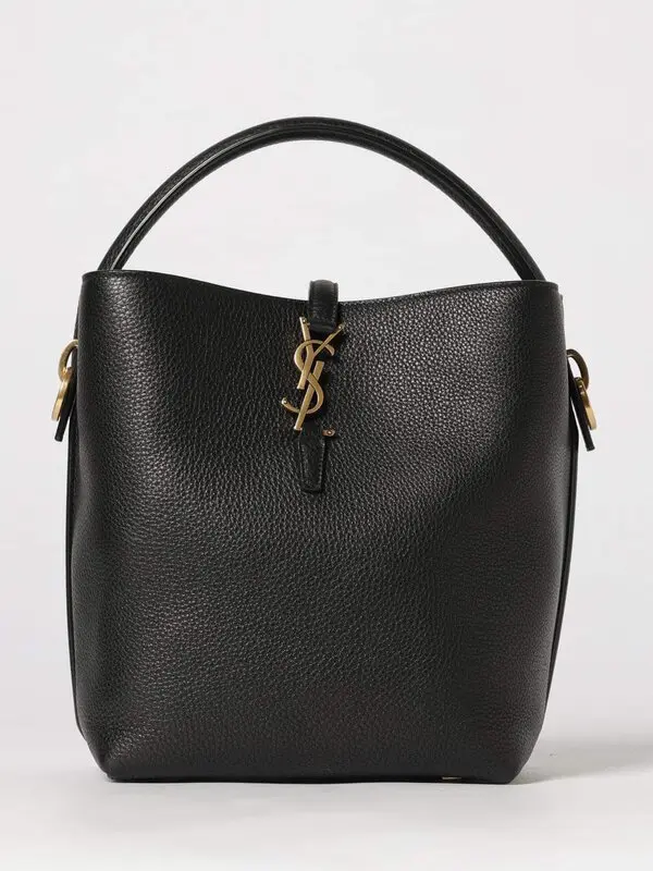 Saint Laurent Calf Leather Bucket Bag - Black