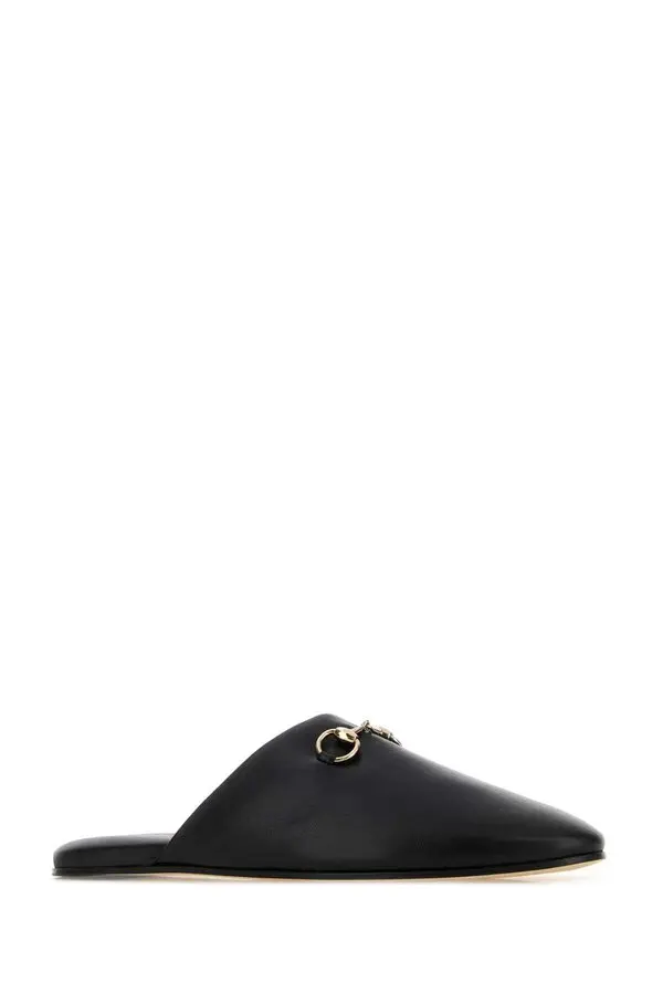 Gucci Nappa Leather Slippers - Black