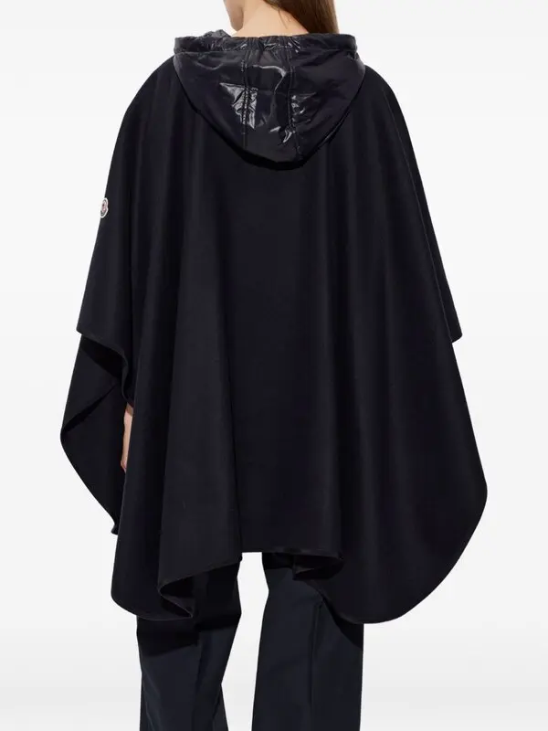 Moncler Wool Hooded Cape - Multicolor