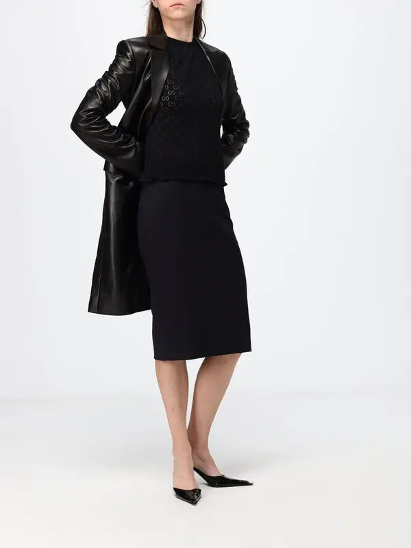 Gucci Single-breasted Smooth Lambskin Leather Jacket With Slim Fit