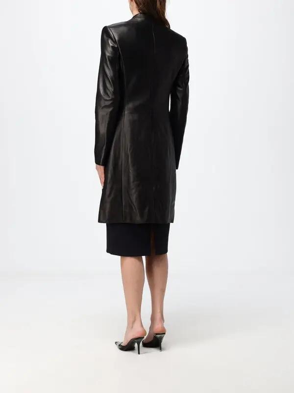 Gucci Single-breasted Smooth Lambskin Leather Jacket With Slim Fit