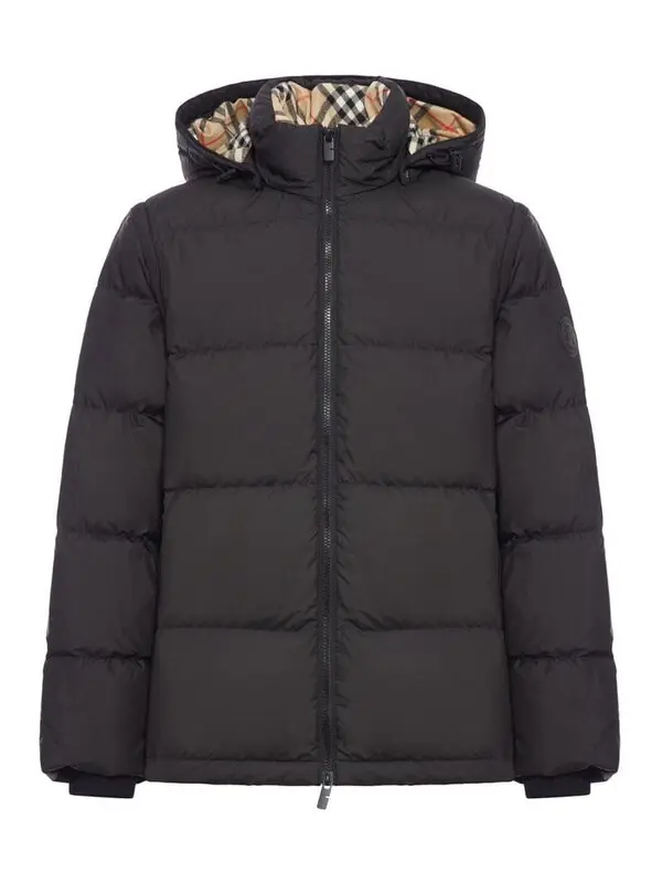 Burberry Down Jacket With Detachable Sleeves - Black