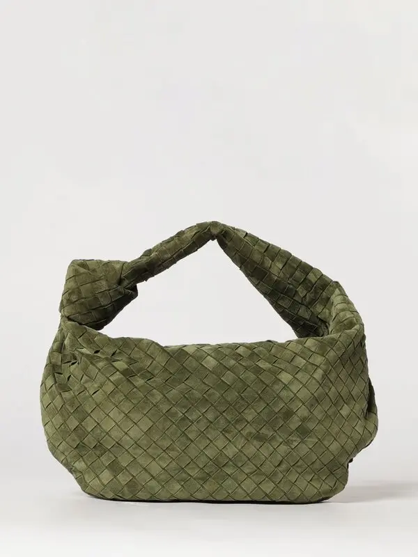 Bottega Veneta Jodie Woven Suede Shoulder Bag - Green