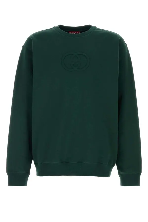Gucci Bottle Cotton Sweatshirt - Green