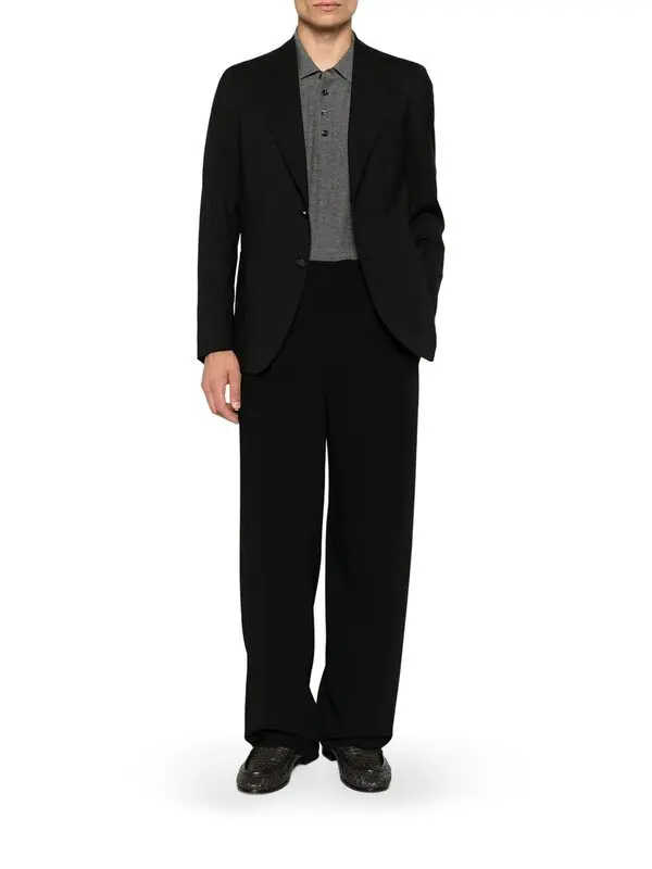 Giorgio Armani Double-pleat Trousers In Pure Virgin Wool
