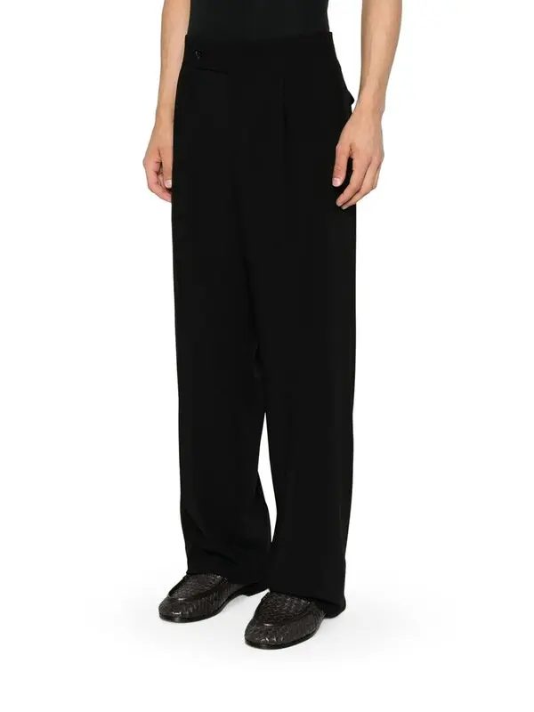 Giorgio Armani Double-pleat Trousers In Pure Virgin Wool