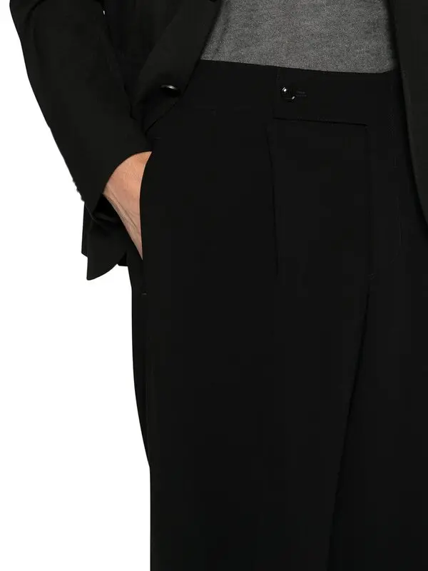 Giorgio Armani Double-pleat Trousers In Pure Virgin Wool