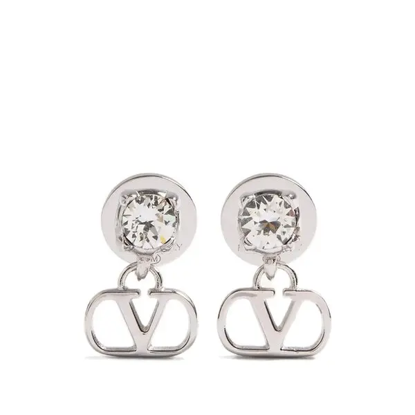 Valentino Garavani Swarovski Crystal Drop Earrings - Silver