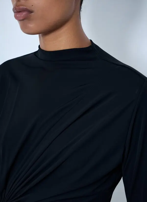 Bottega Veneta Twist Detail Long Sleeve Top - Black