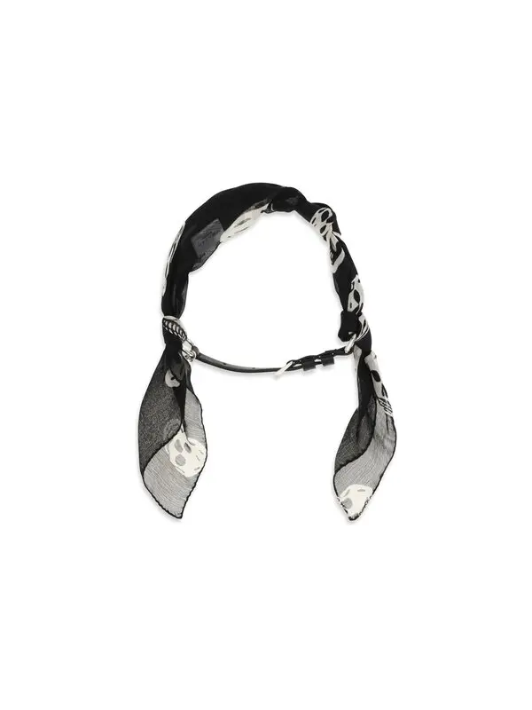 Alexander McQueen Double-wrap Skull Scarf Bracelet - Black