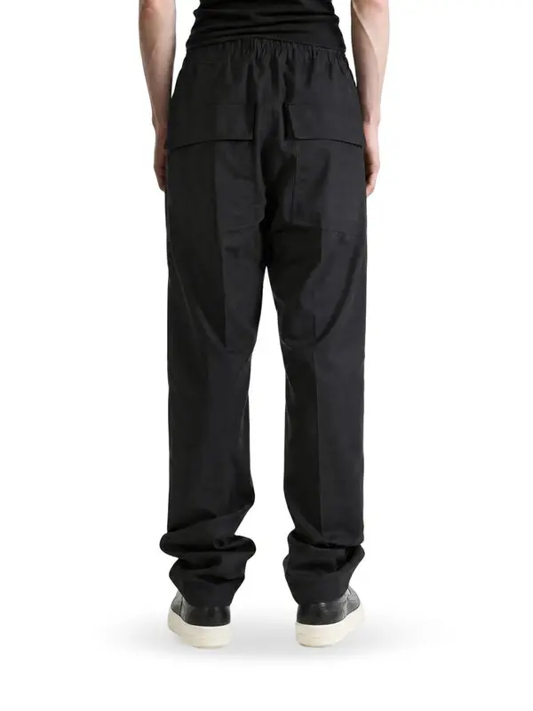 Rick Owens Slim Drawstring Wool Trousers With Drawstring