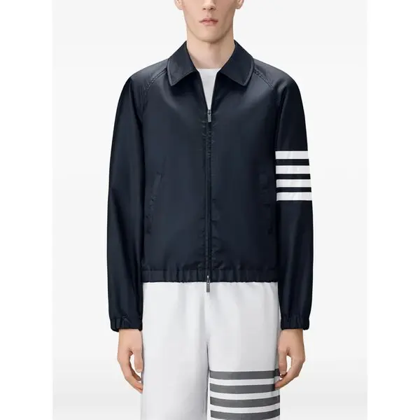 Thom Browne Windbreaker Jacket - Blue