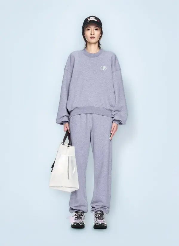 Off-White Embroidered Ow Sweatshirt - Gray
