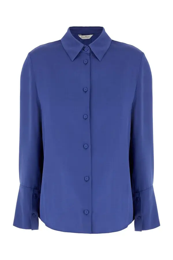 Max Mara Solid Button Up Shirt - Multicolor
