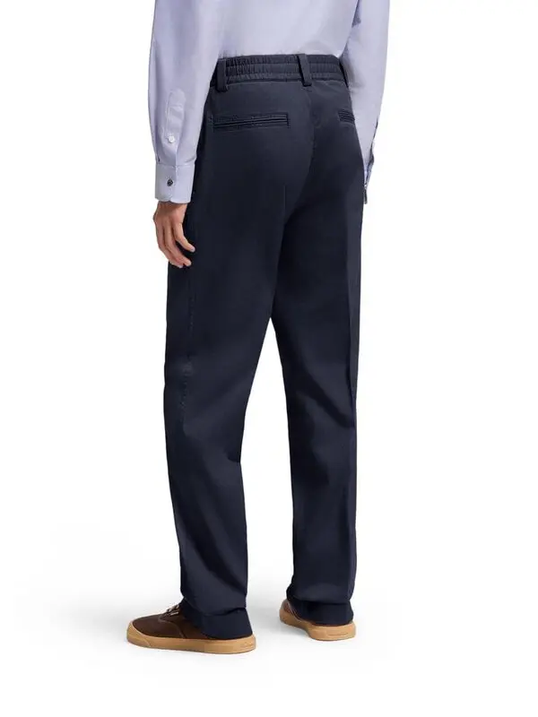 Moncler Tailored Cotton Trousers - Blue