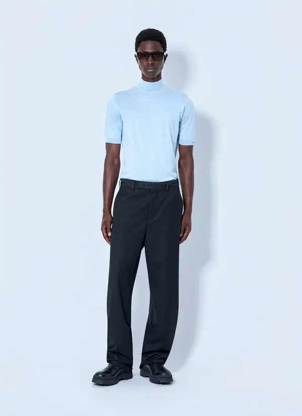 Prada Ribbed Turtleneck T-shirt