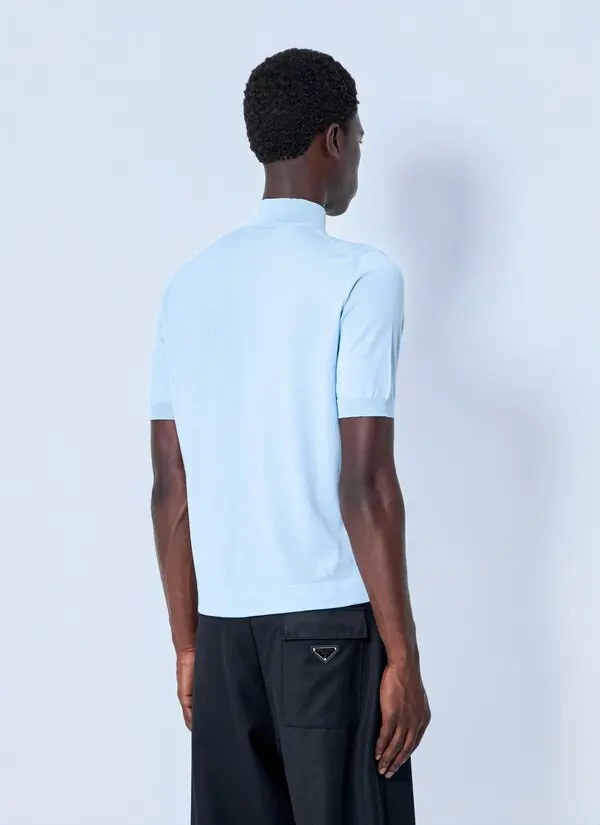 Prada Ribbed Turtleneck T-shirt