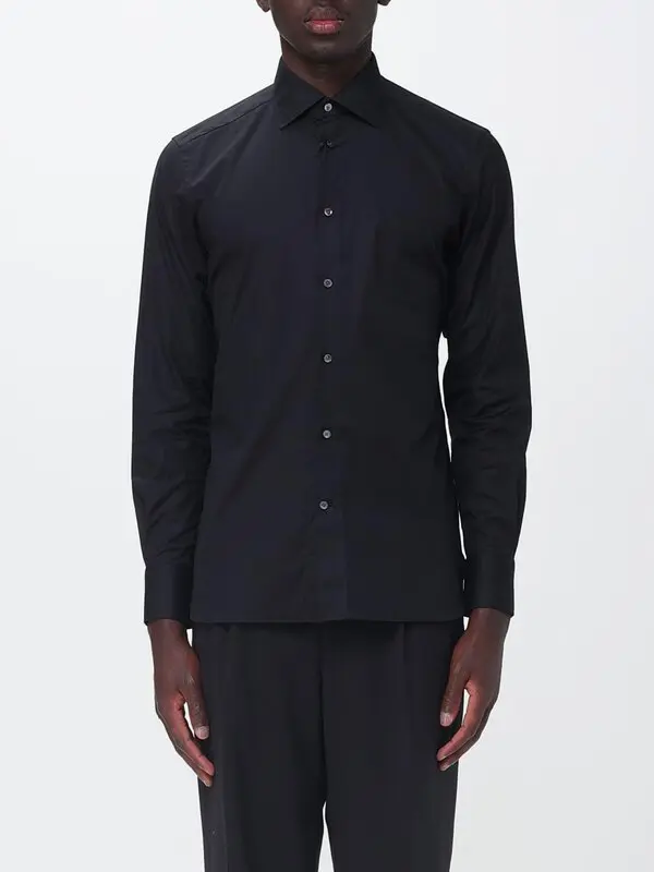 Zegna Classic Cotton Shirt - Black