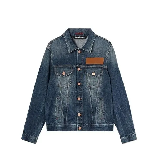 Palm Angels Embroidered Denim Jacket