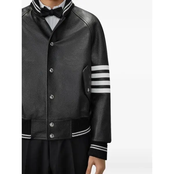 Thom Browne Leather Bomber Jacket