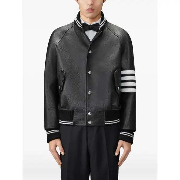 Thom Browne Leather Bomber Jacket