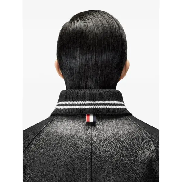 Thom Browne Leather Bomber Jacket