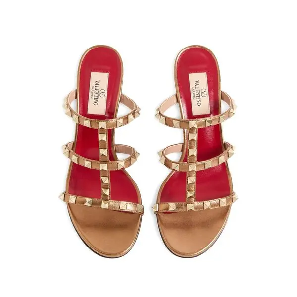 Valentino Garavani Rockstud Sandals - Gold