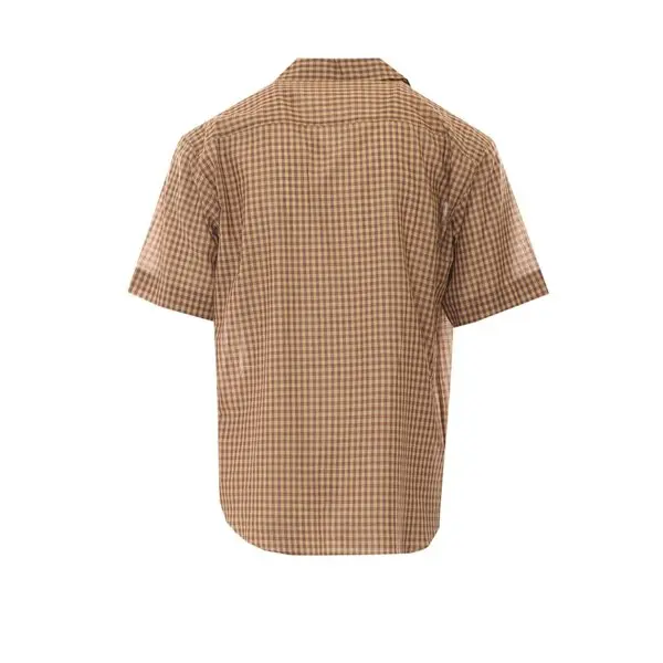Auralee Short Sleeves Check Shirt - Brown