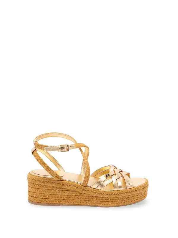 Valentino Garavani Bribri Leather Flatform Espadrilles